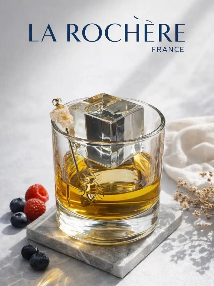 La Rochere стаканы подарочный набор "ABEILLE" пчелка 2 шт, 320 мл. Закаленное стекло. Франция