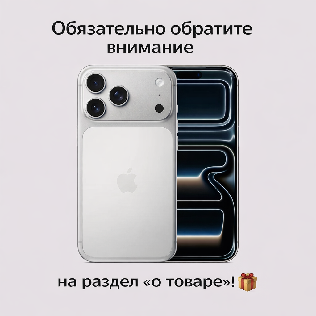Смартфон Apple iPhone 17 Pro Max 512 GB eSim+eSim, Silver (серебристый)
