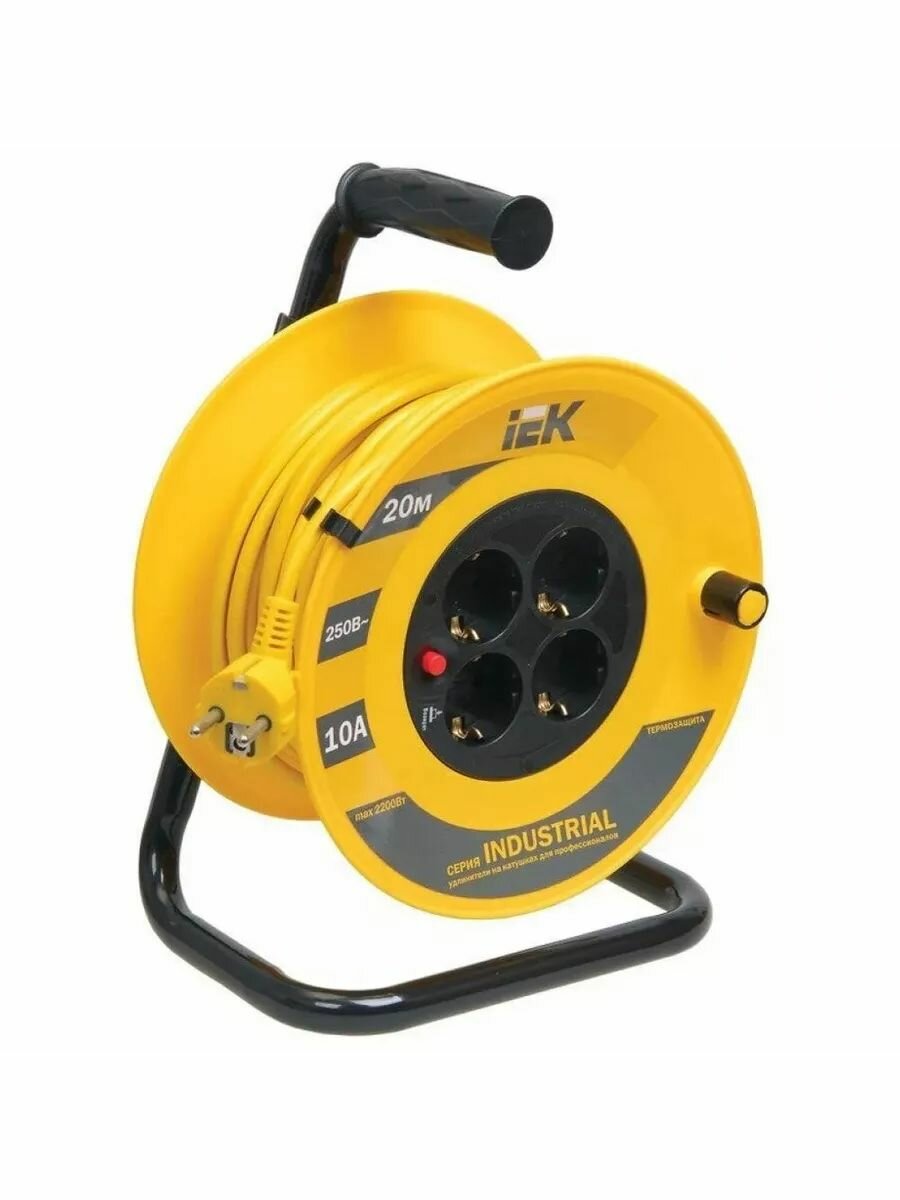 Силовой удлинитель на катушке УК40 с термозащитой, 4-местный, 40м, WKP14-10-04-40 код. WKP14-10-04-40 IEK