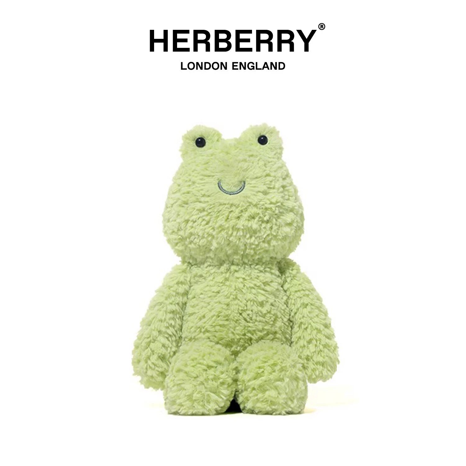 Британский плюшевый щенок HERBERRY Buddy, милая кукла-щенок, подарок на день рождения BUDDY-лягушка_[Упаковка