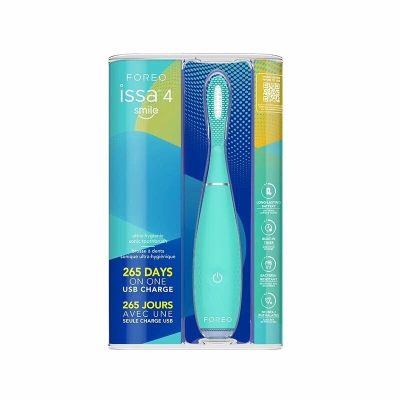 Умная электрическая звуковая зубная щетка FOREO ISSA4smile для детей из композитного силикона, специально разработанная