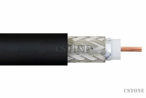 С низкими потерями гибкий LMR-195-UF для наружного применения коаксиальный кабель двойной экранированный с чёрный TPE об