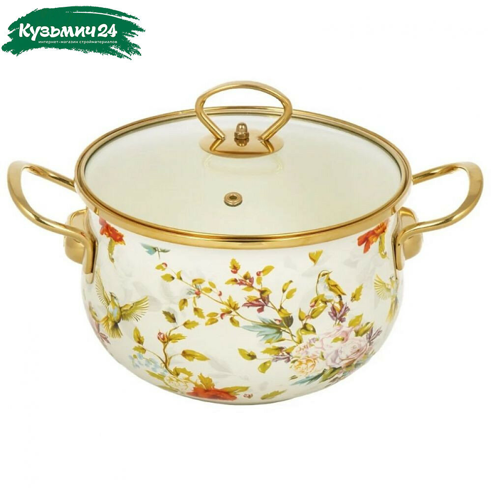 Кастрюля эмалированная Daniks Elisa Y4-8960 3,5 л