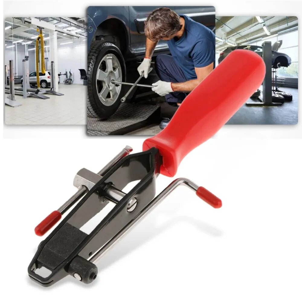 Зажим для хомутов шруса ленточных Приспособление для установки ленточных хомутов шруса