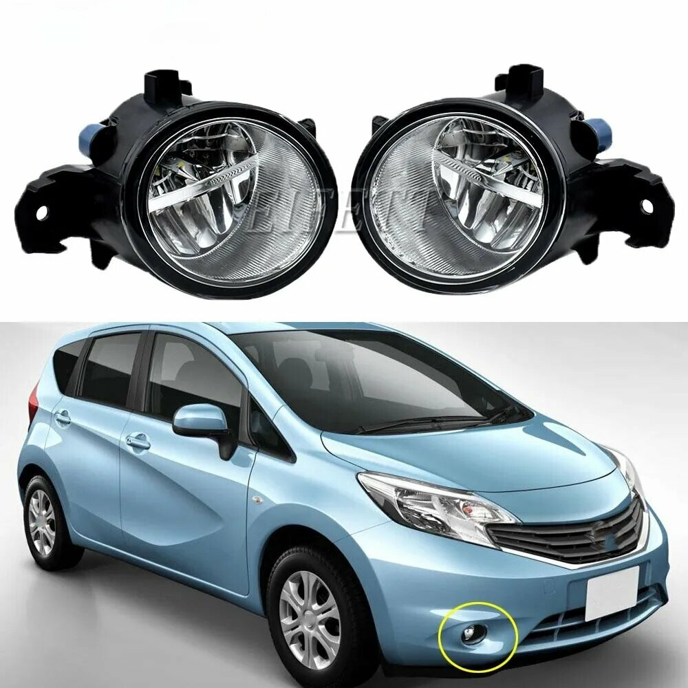 Фары автомобильные, Противотуманная фара, 2 шт, арт. Nissan Versa Note 2014 2015 2016 NI2592117, NI2593117, 26155-89927, 26150-89927