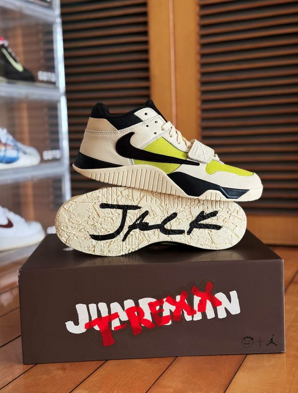 Кроссовки Nike Air Jordan Jumpman Jack TR "Travis Scott - Bright Cactus"