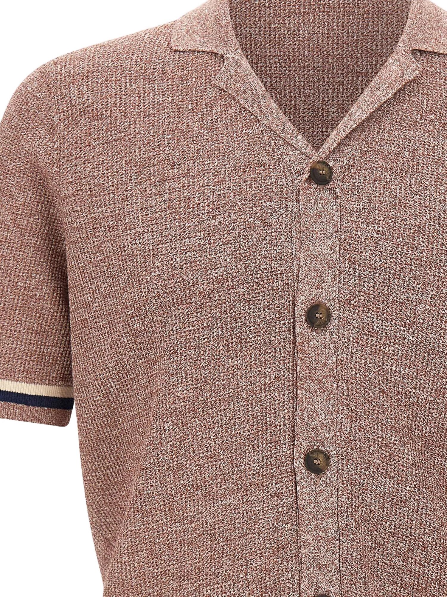 Рубашка Gran Sasso Knitted shirt, размер 48, brown — фото 1