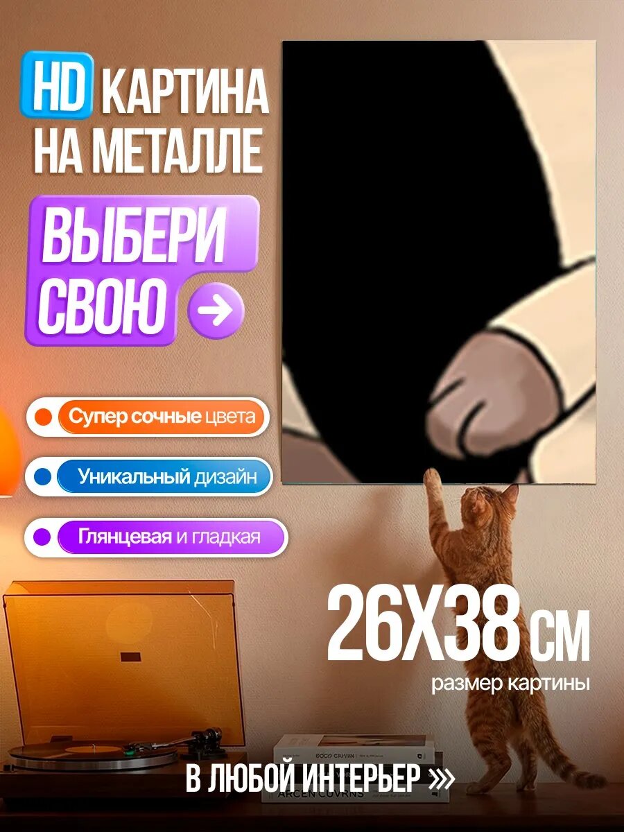 Картина на HD металле Покемон Фуру