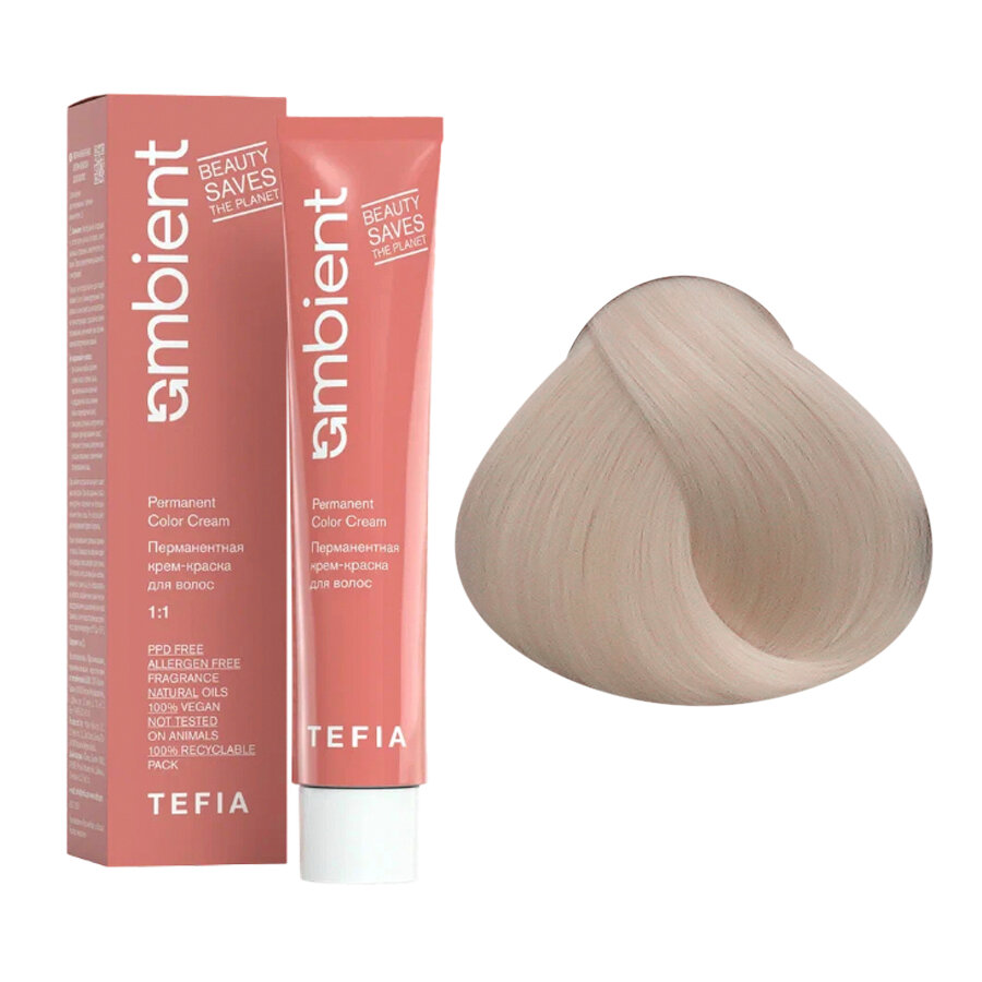 Tefia, Ambient 0.0А Аммиачный корректор, Перманентная крем-краска для волос, 60 мл