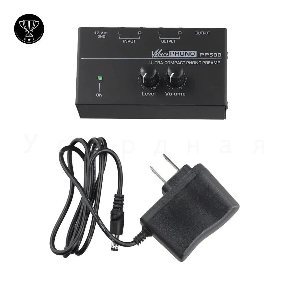 GM Ультракомпактный предусилитель-фонокорректор PP500 с регулировкой баланса и громкости, предусилитель для проигрывателя виниловых пластинок