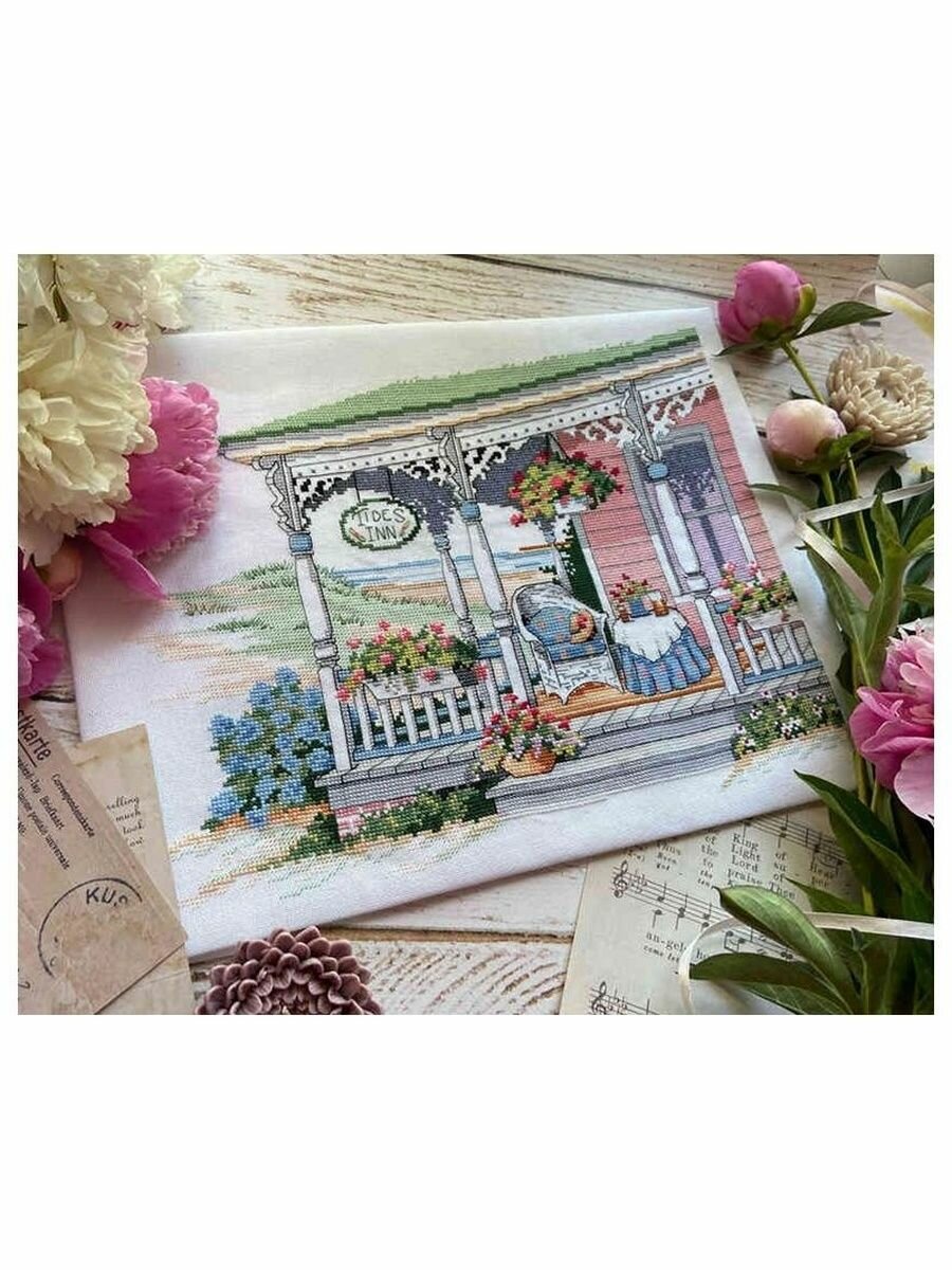 Набор для вышивки Amishop "Dimensions 3707 Tides Inn" Копия, 195x149 стежков, 21 x 28 см, 24 цвета, 18CT