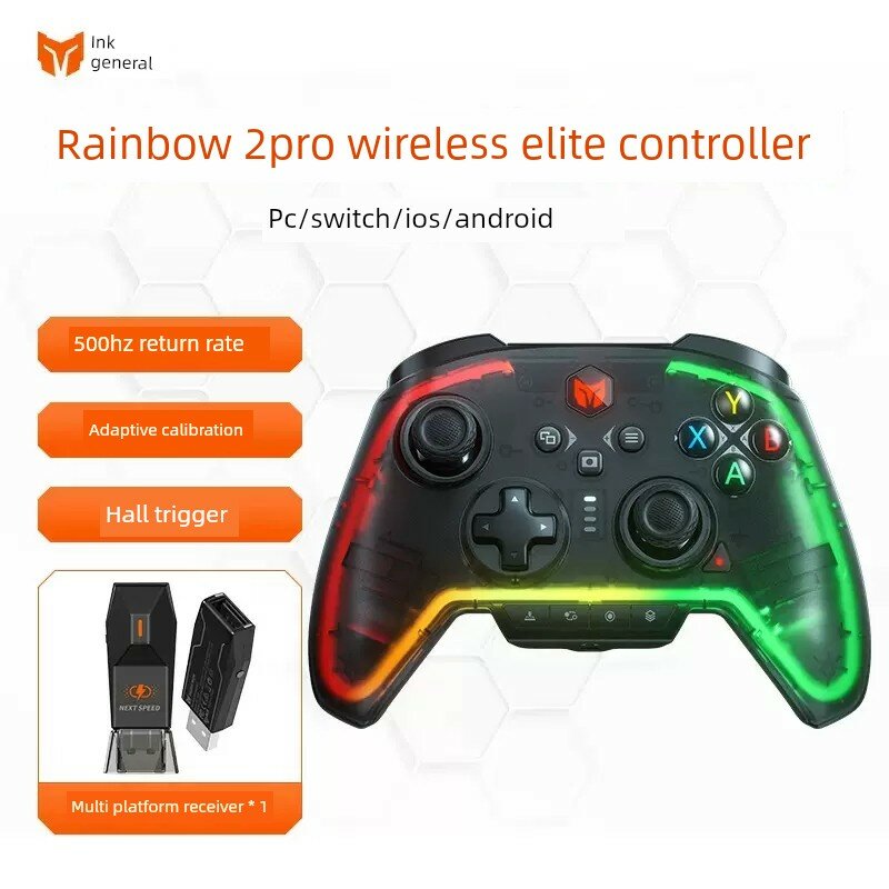 Беспроводной геймпад Rainbow 2 PRO для ПК, Steam, Switch и Xbox — элитная версия, совместимый с Apex и Genshin Impact