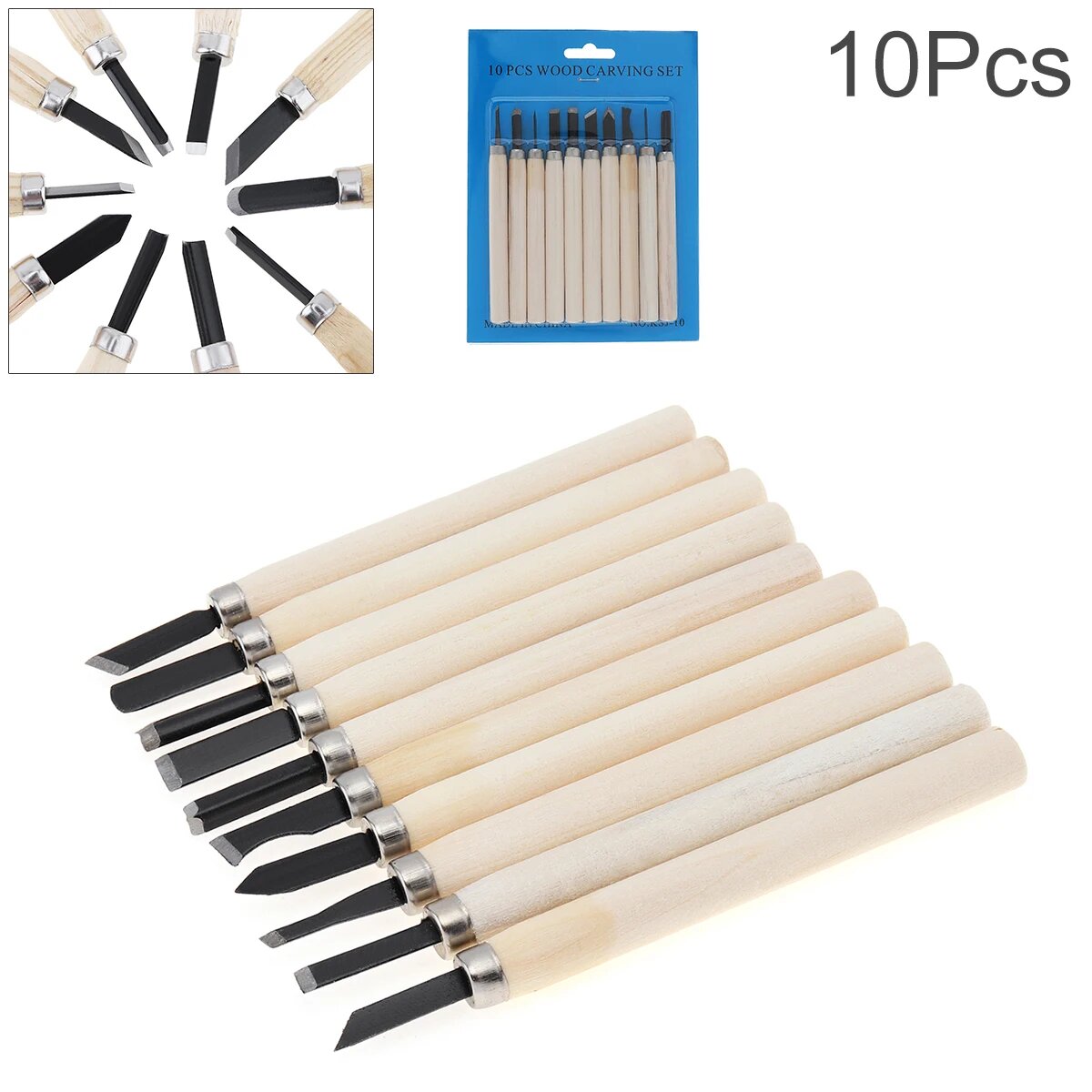 Набор долот для резьбы по дереву ChgImposs 6/10/12 шт. 10pcs