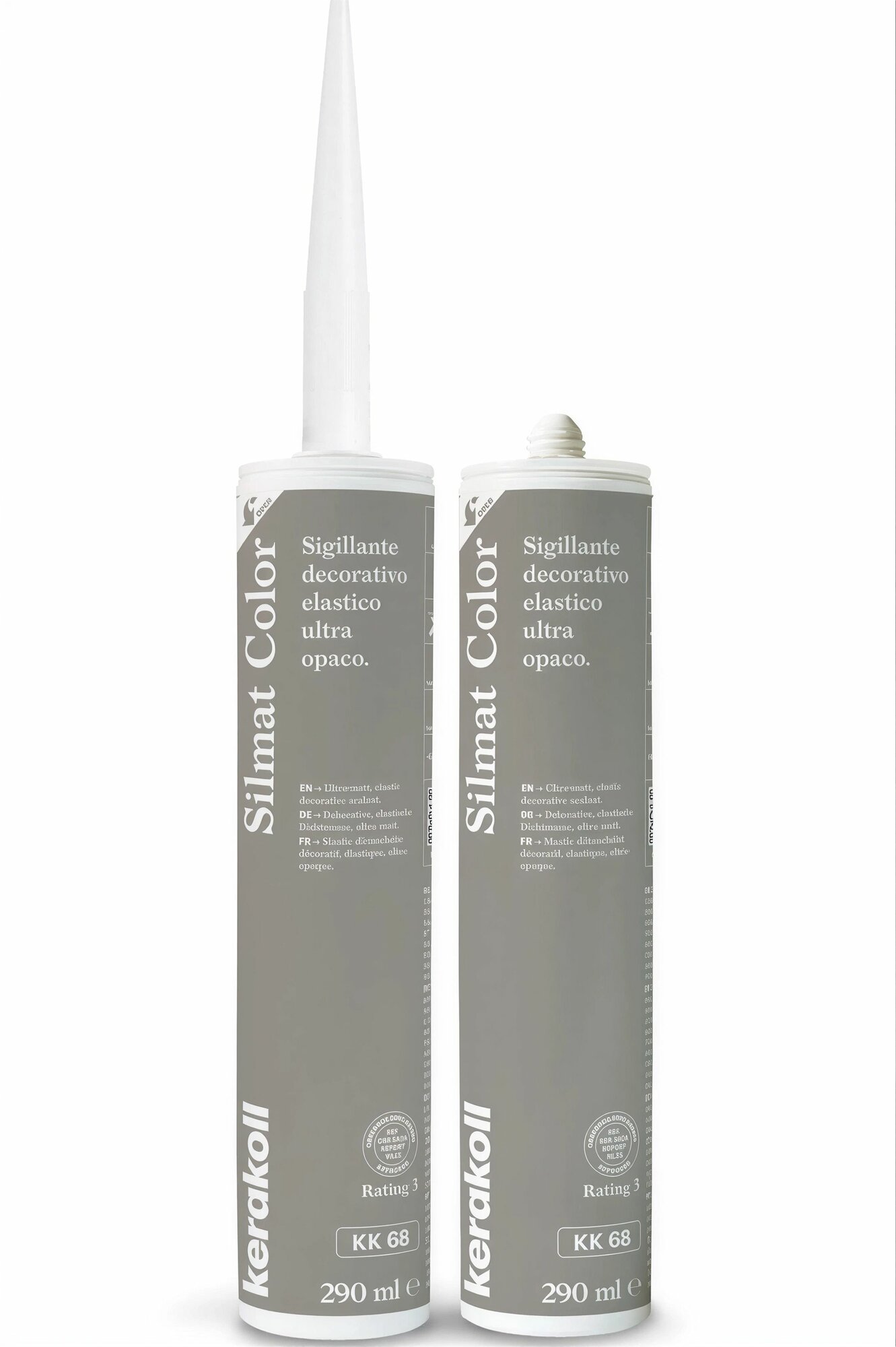 Силиконовый герметик матовый Kerakoll Silmat Color KK68, цветной, санитарный, для плитки, ванной и кухни, влагостойкий, против плесени, 310 мл