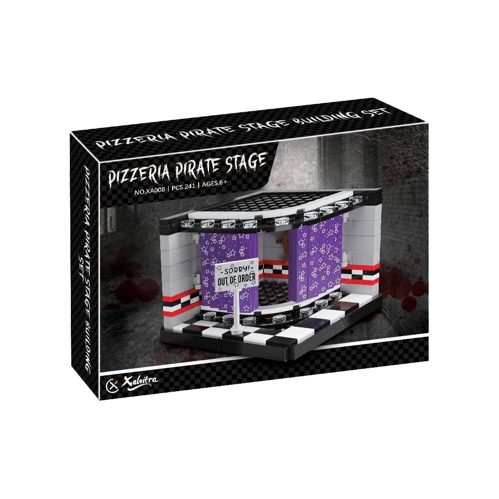 Конструктор "Pizzeria Pirate Stage" FNAF Midnight Bear Horror stage, совместим с Lego, 241 деталь, возраст 14+ — фото 1