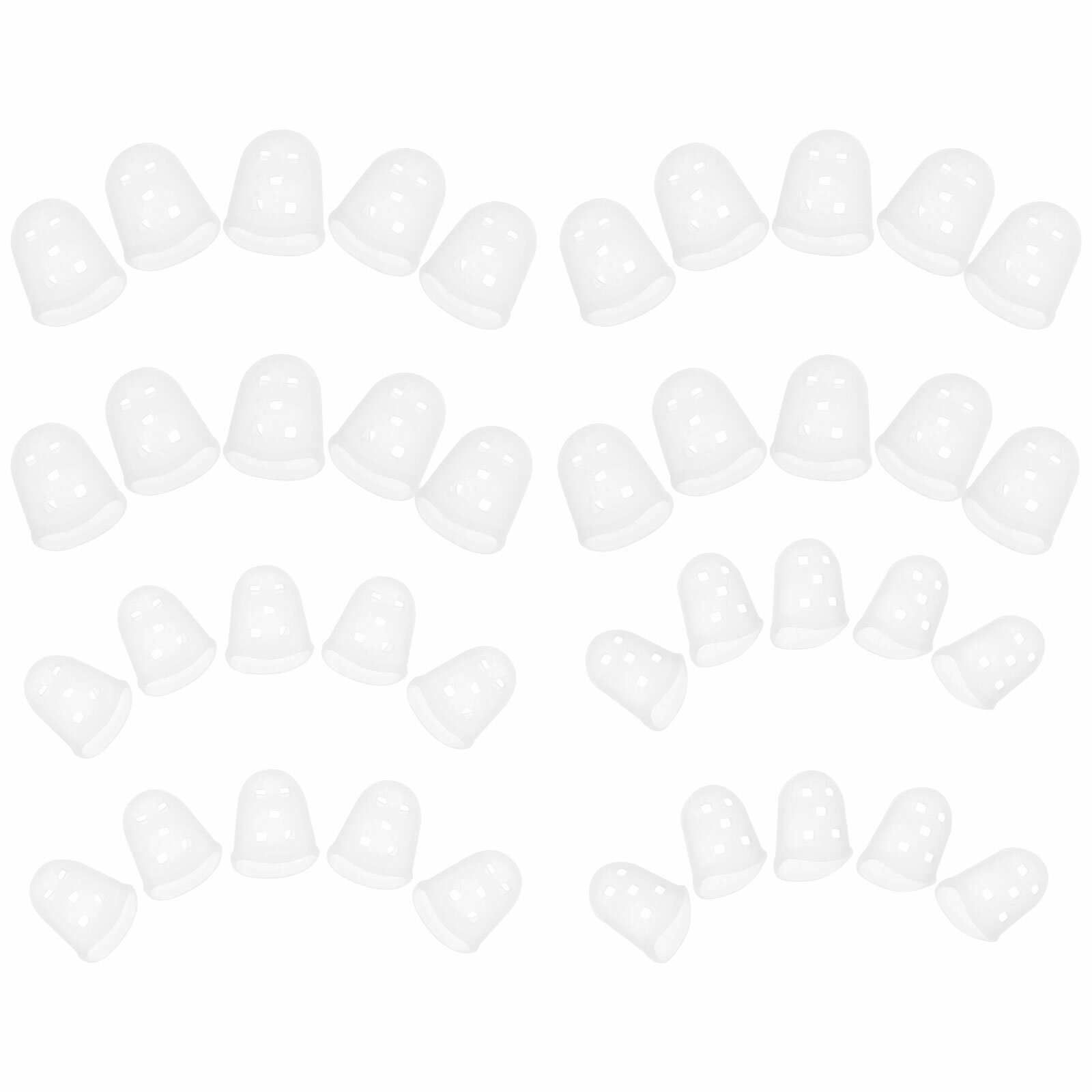 Защитные накладки на пальцы для гитары, силиконовые накладки для начинающих, для отработки игры на гитаре и перебора струн, 40 шт. (S*10+M*10+L*20)