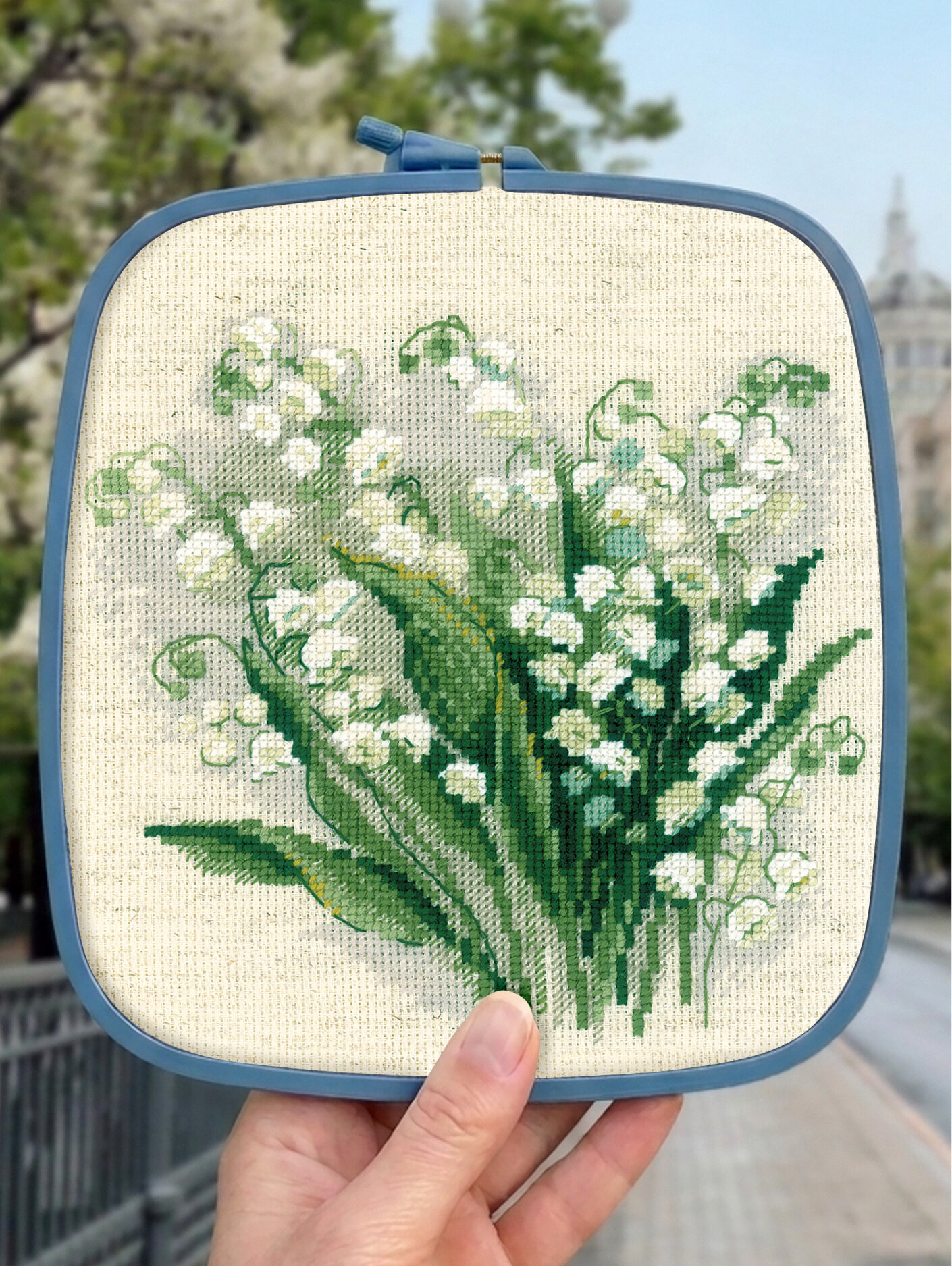 Набор для вышивания крестом Риолис, вышивка крестиком "Весенние ландыши", 20*20 см, 1497