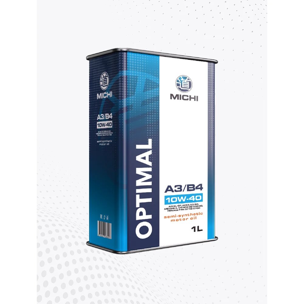 Моторное масло Michi OPTIMAL 10W-40 А3/B4, канистра 1л 4637318