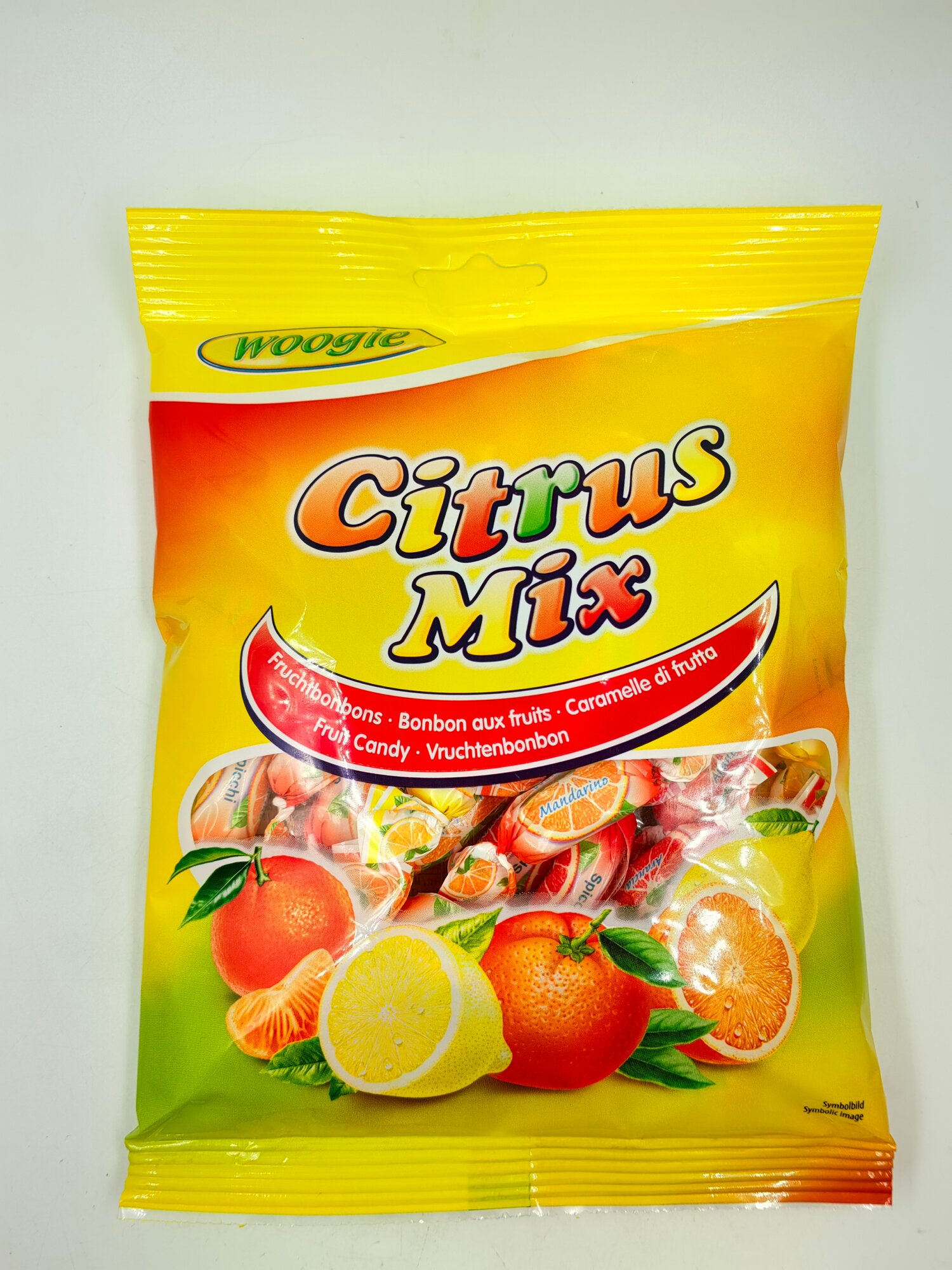 Woogie конфеты Citrus Mix Цитрусовый микс (апельсин, мандарин, лимон) 170 г (Австрия)