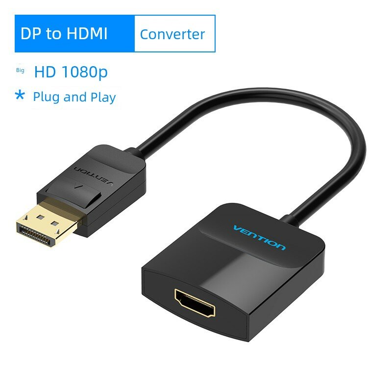 Конвертер DP в HDMI 1080P@60Hz, кабель 0,5 м для ноутбука, телевизора и монитора, высококачественный видеопереключатель