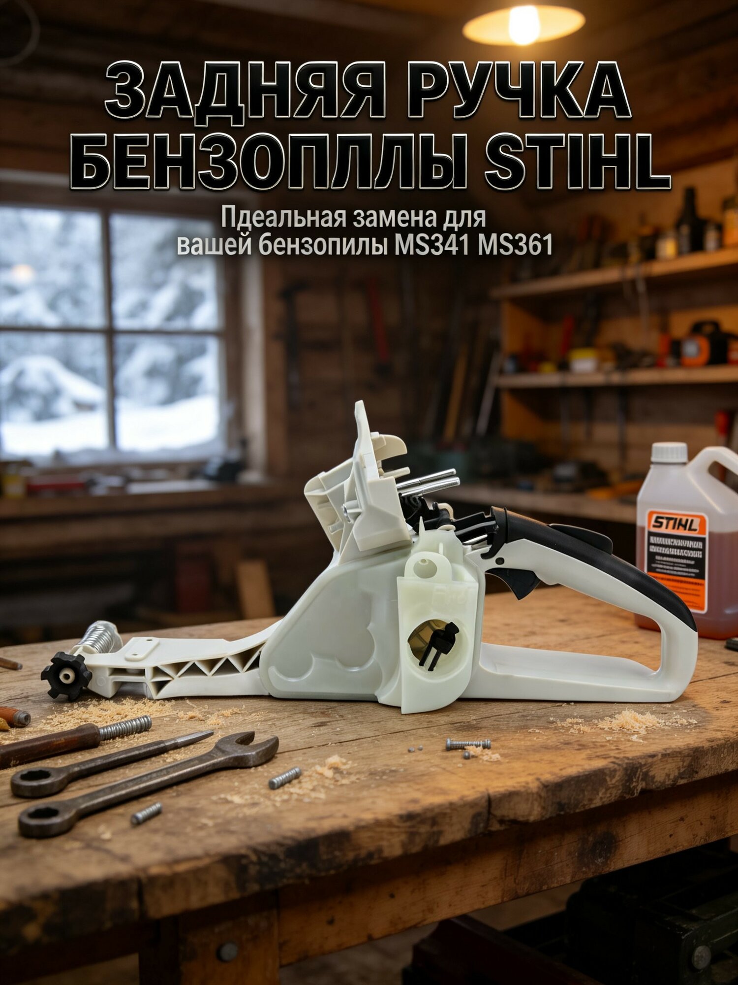 Задняя ручка топливного бака для Stihl MS341 MS361, корпус наружного оборудования — практичная замена запчасти для бензопилы