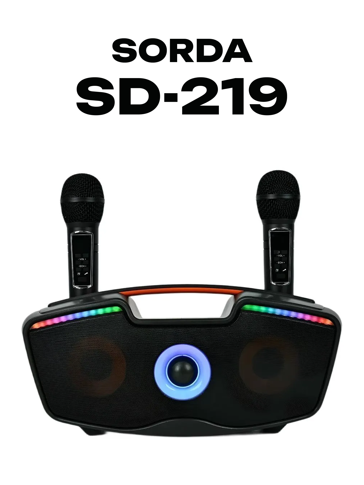 Портативная беспроводная колонка SORDA SD-219 с 2 микрофонами, 30 Вт / bluetooth 5.2 подключение