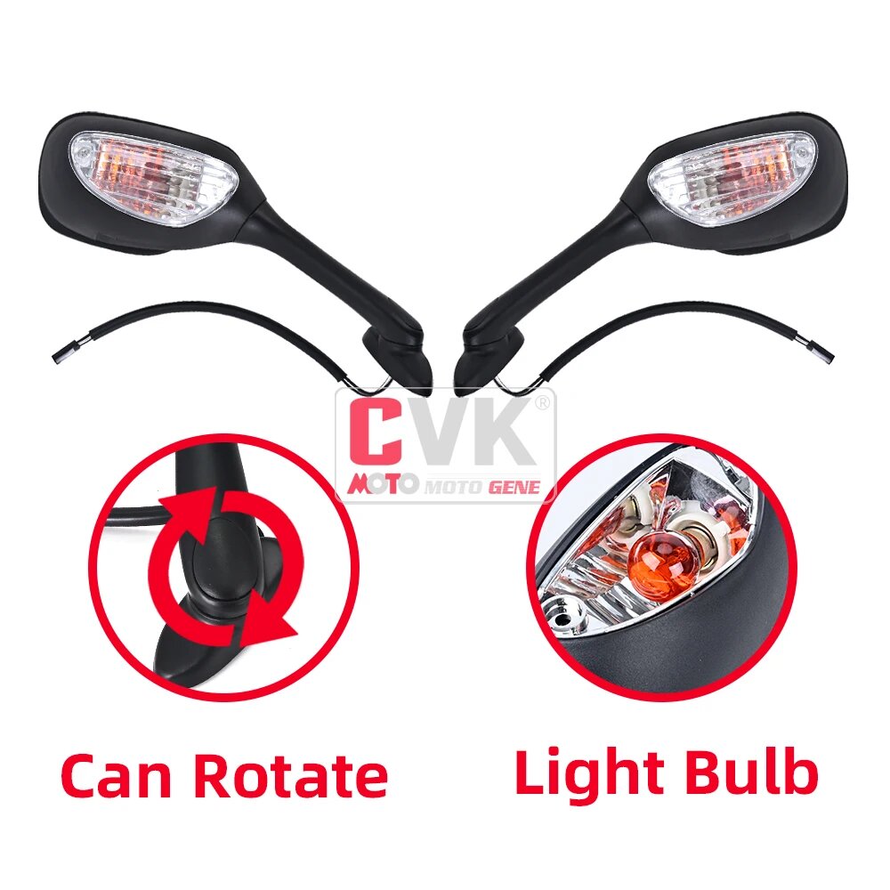 Боковое Зеркало CVK Rotate Clear Bulb для Suzuki GSXR600/750/1000 K6-K8