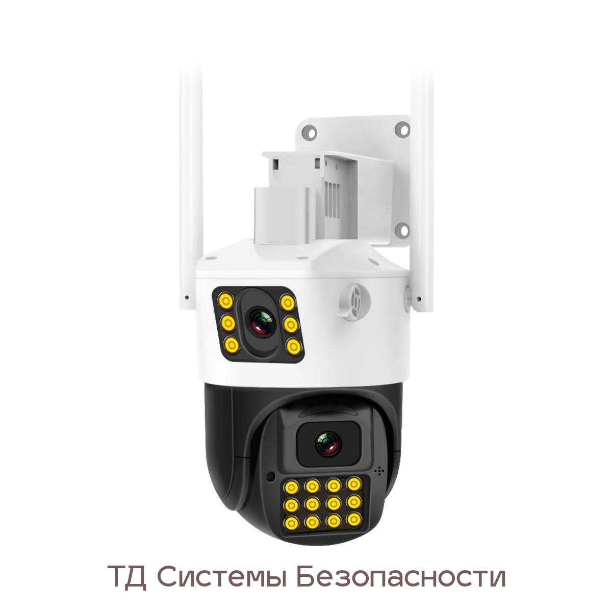 Беспроводная уличная IP камера видеонаблюдения HD ком Mod: K663(ASW2) Дуос (E2007EU) 2MP Wi-Fi охранная поворотная с двумя объективами и записью на SD