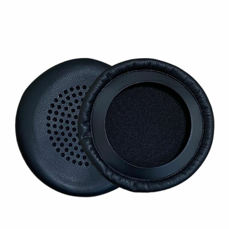 (1 пара) Амбушюры для Plantronics C225/C3225T/C3200 - черные, простые кожаные