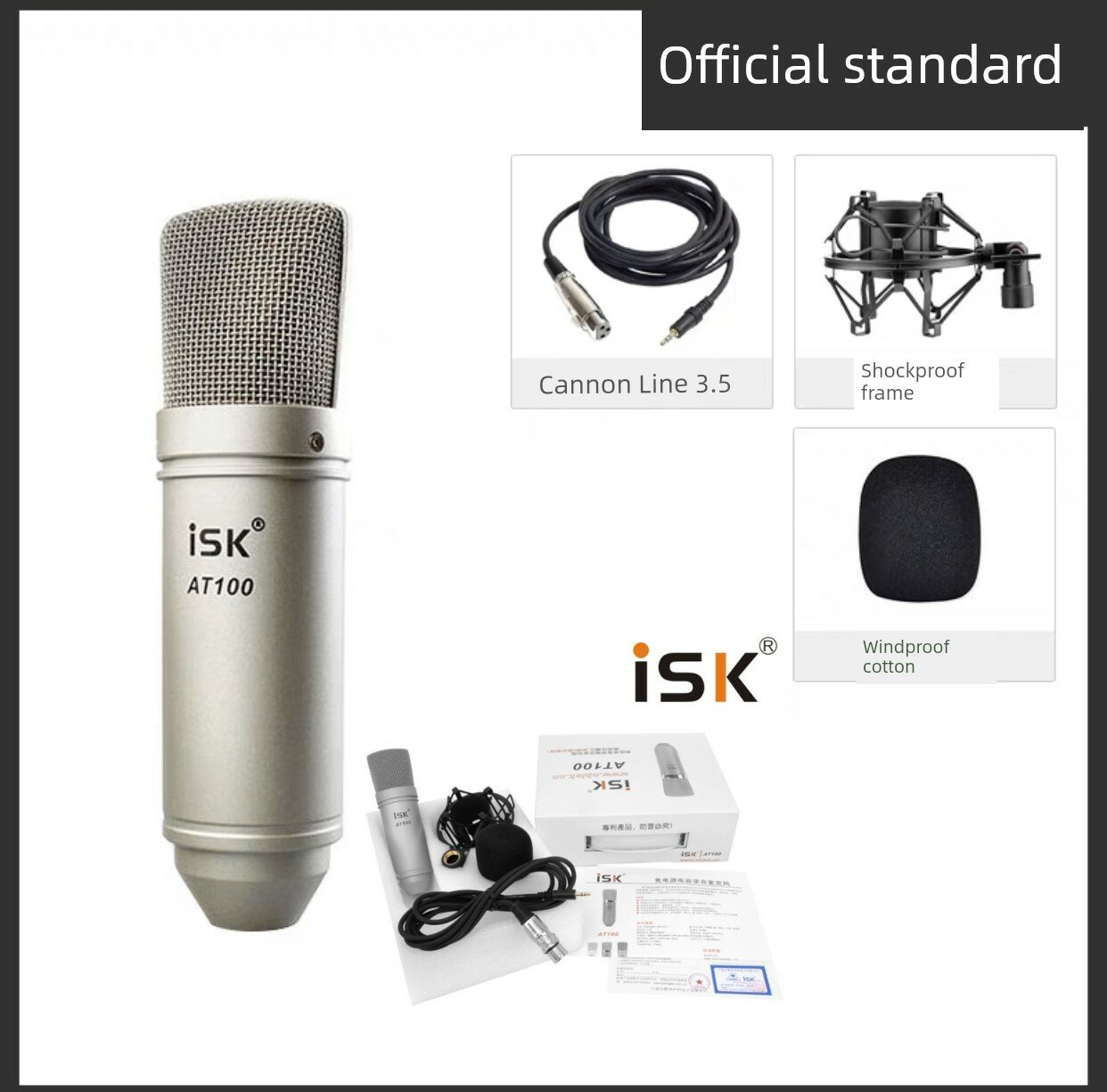 ISK AT100 конденсаторный микрофон для ПК, стриминга, записи и караоке — совместимый USB-C
