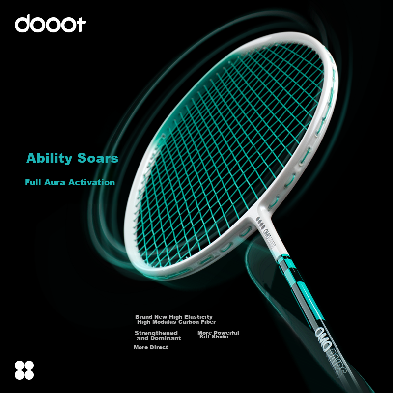 Ракетка для бадминтона Dooot OMO Full Carbon Offensive 5U Ultra-Light для начинающих и продвинутых игроков Цвет：Ракетка