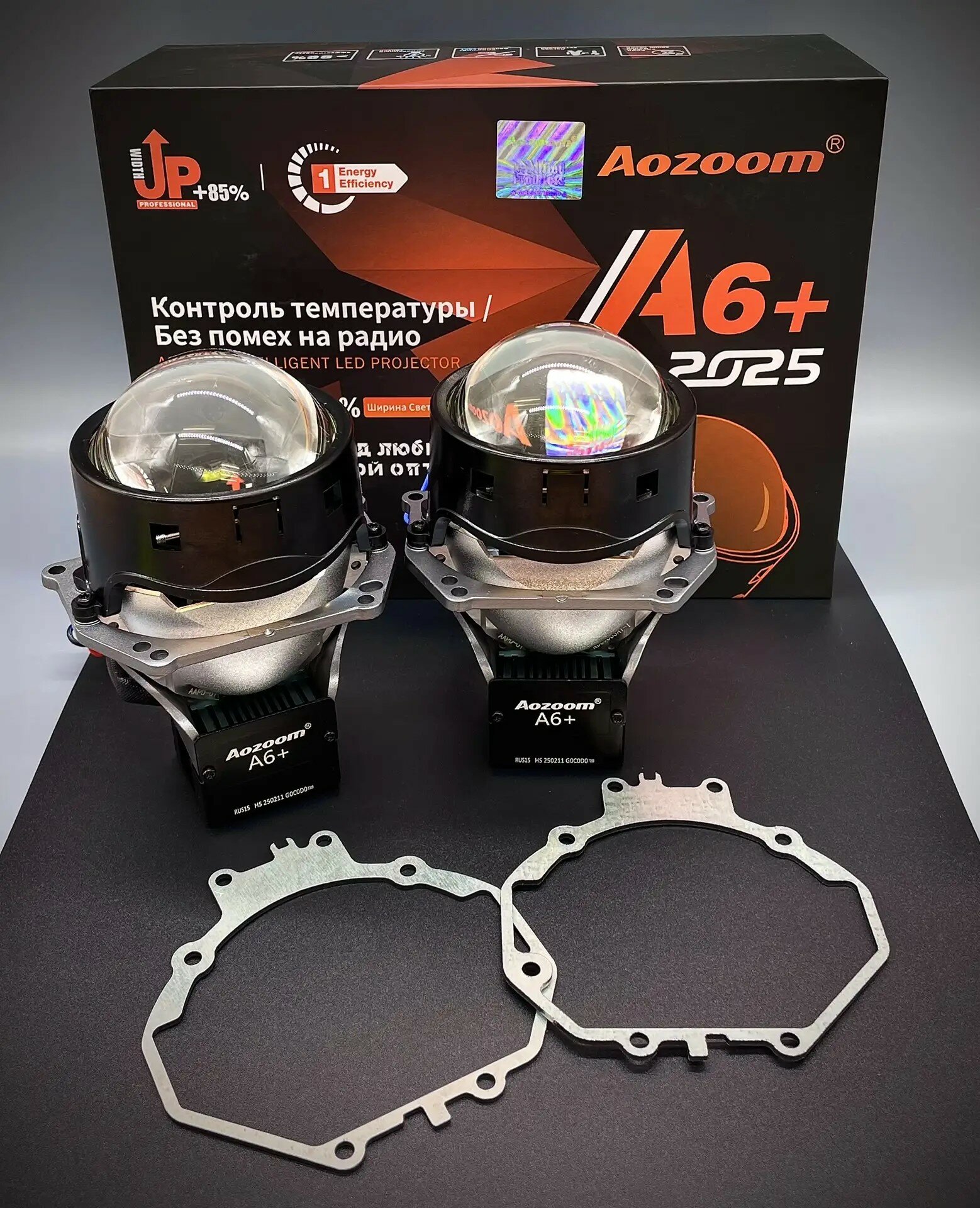 Светодиодные линзы Aozoom A6+ для Honda Odyssey 2002-2013 / Хонда Одиссей / Оригинальный Aozoom линзы Аозум А6 57W 5500K