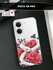 Чехол на Poco X8 Pro / Поко X8 Про с принтом Белая змея в цветах, прозрачный