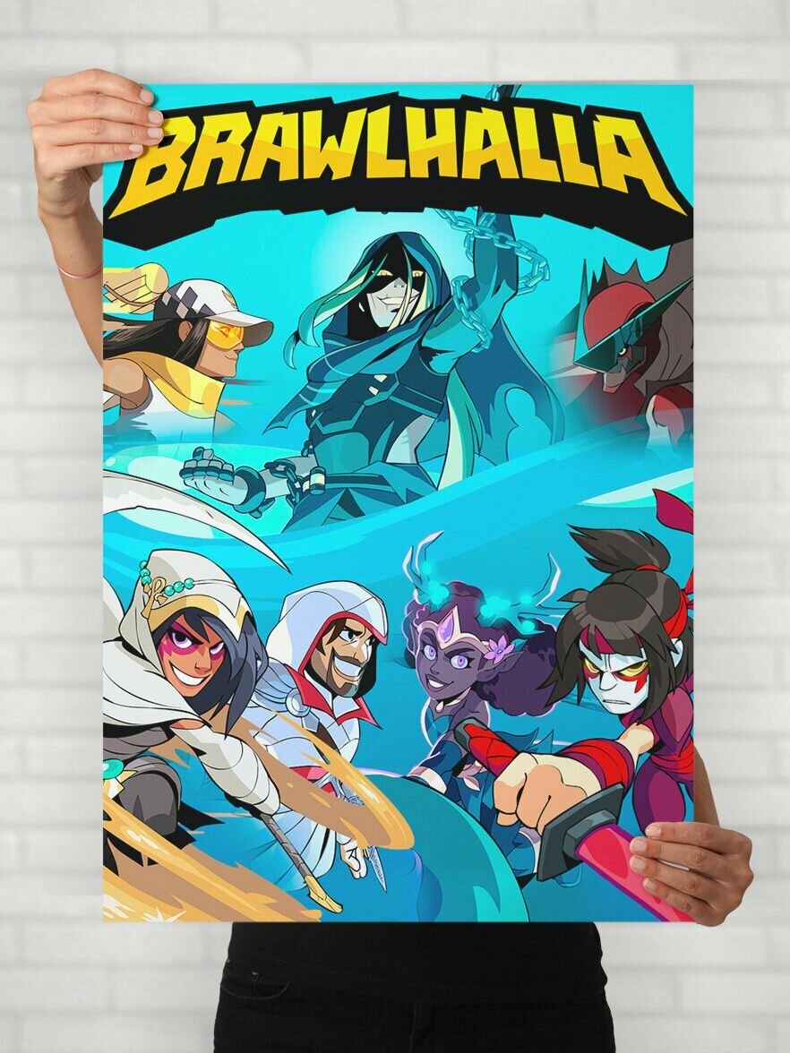Плакат на стену для интерьера Бравлхалла (Brawlhalla 4) - Постер по игре формата A2 (42x61 см)