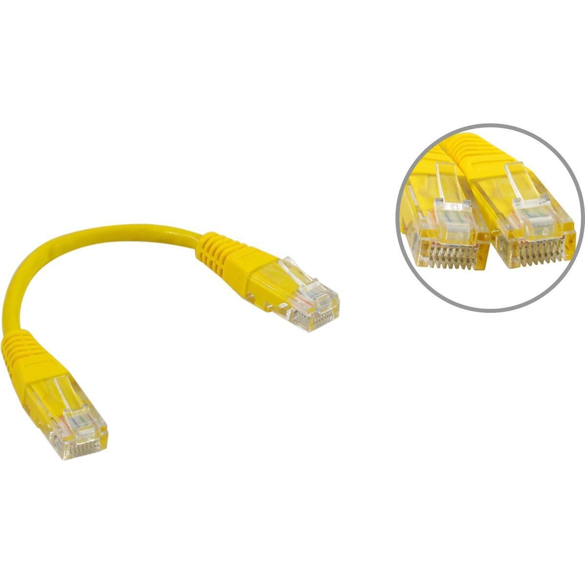 TWT Patch Cord UTP кат.5e, 0.15м, жёлтый