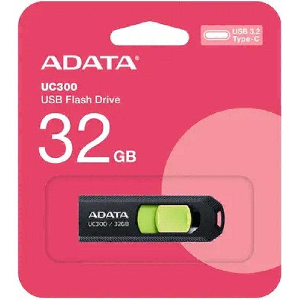 Флешка USB Type-C A-Data ACHO-UC300-32G-RBK/GN 32 ГБ для телефона — фото 1