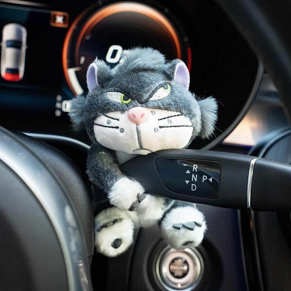 Игрушка в салон автомобиля — плюшевый кот для декора приборной панели и ручки переключения, для авто, мото и дома