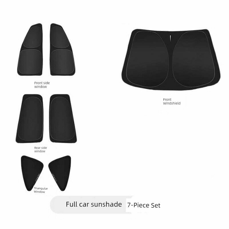 Tesla Model 3 (20-22) Солнцезащитная шторка для лобового стекла и боковых окон, 1+6 шт.