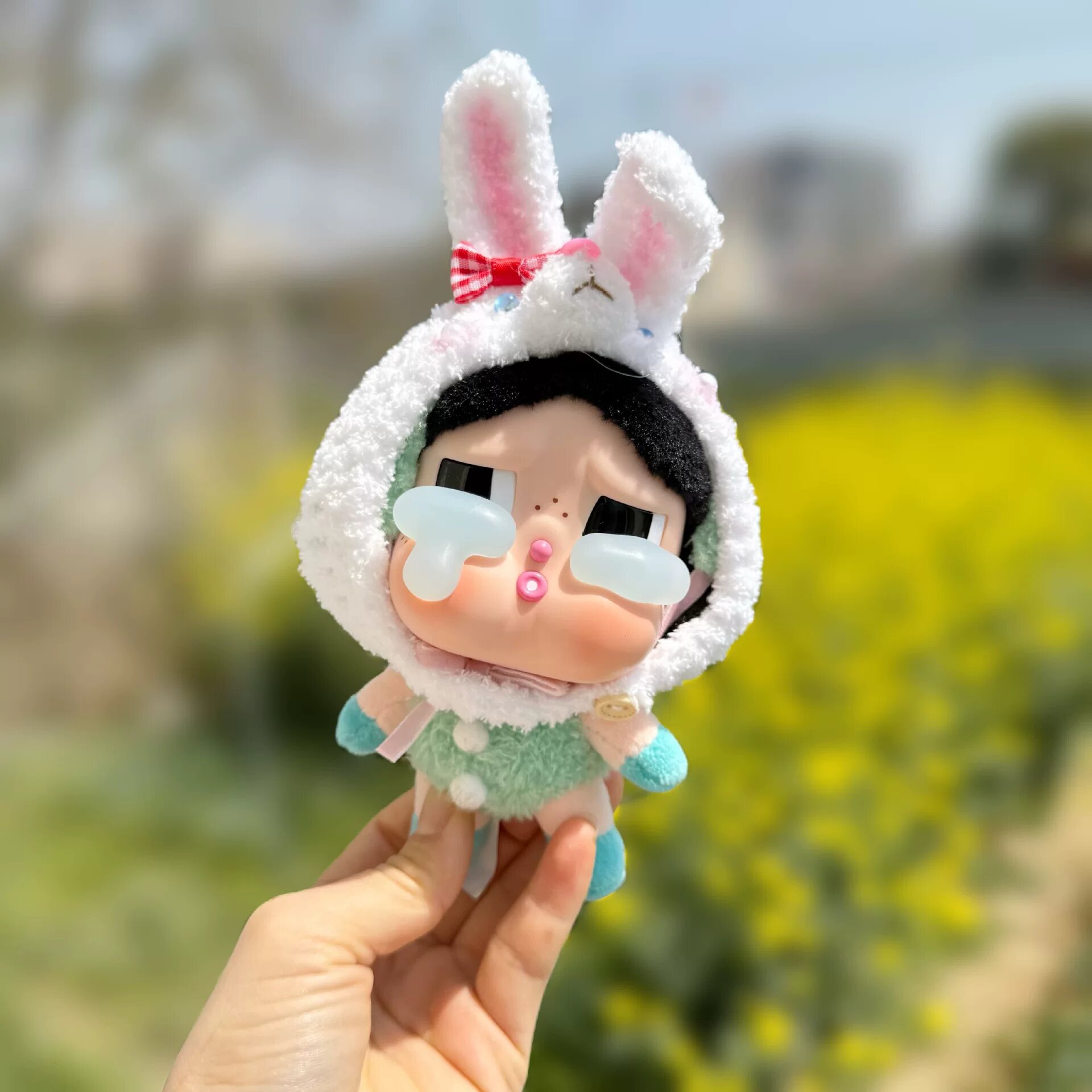 POP MART CRYBABY Tears Factory Series 13 см белая кролик повязка для детей - без фигурки