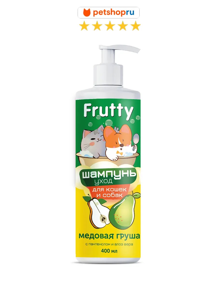 Агроветзащита Шампунь для собак и кошек Frutty Медовая груша 400 мл