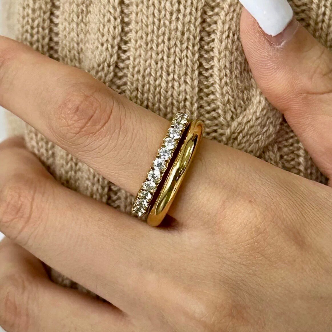 Кольцо наборное, Swarovski Zirconia, циркон, фианит