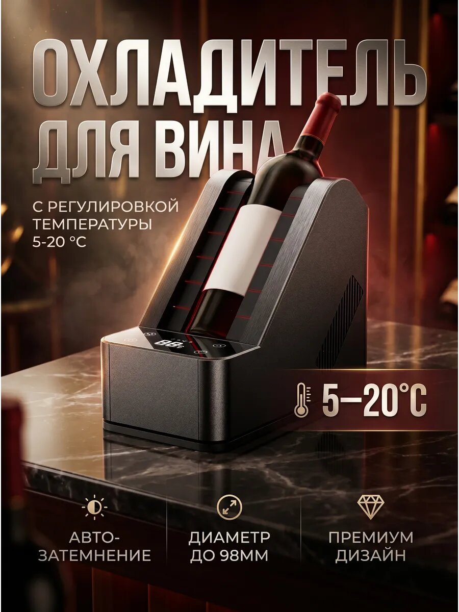 Охладитель для вина VinCool с регулировкой температуры 5-20 ℃