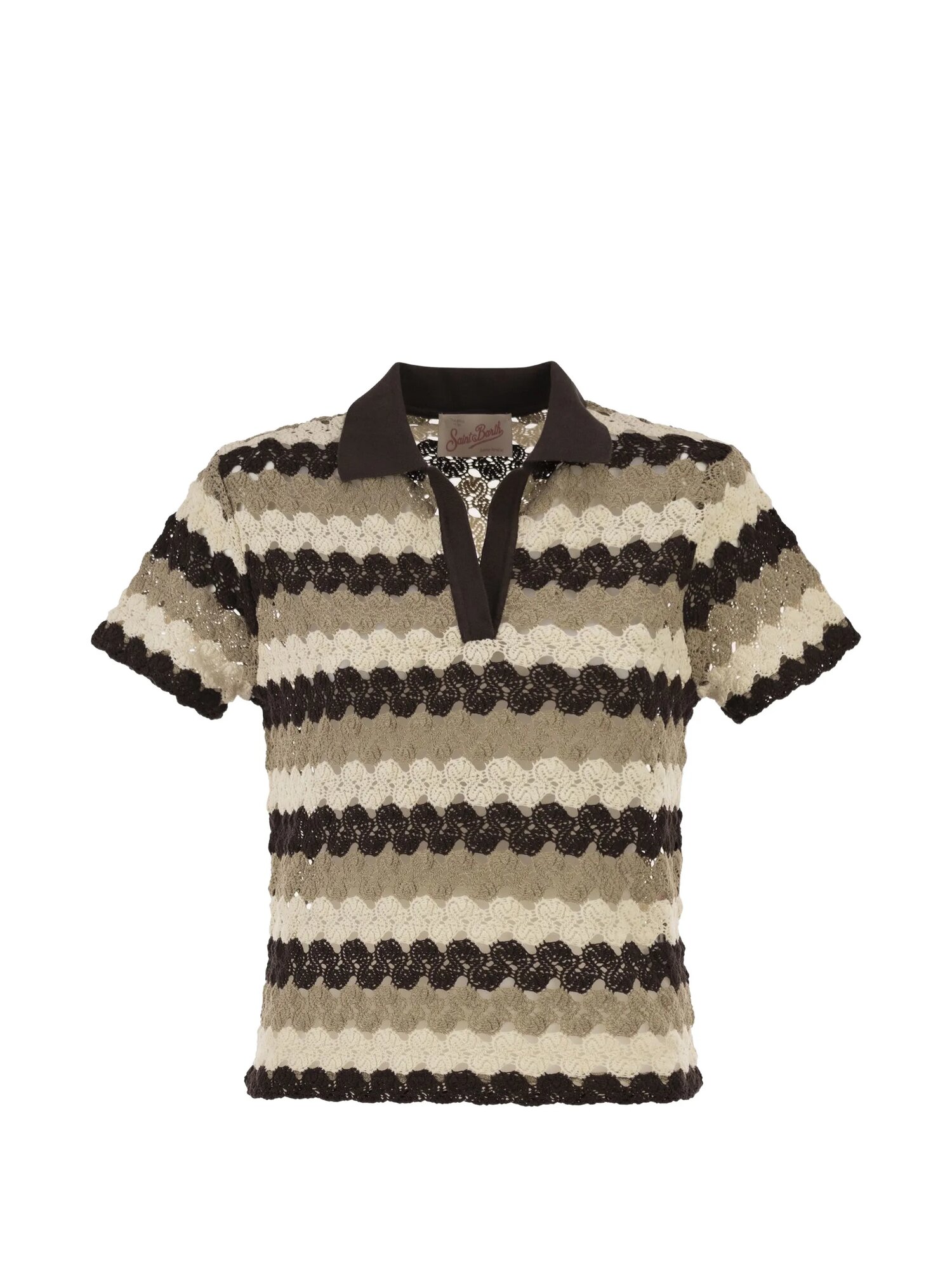 Футболка Striped-crochet T-shirt