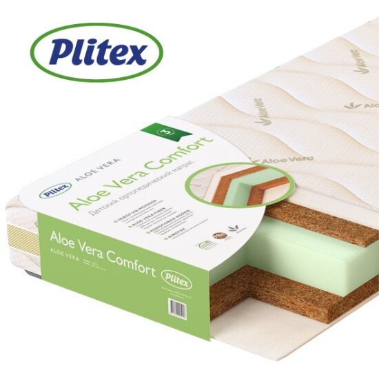 Матрас Plitex (Плитекс) Aloe Vera Comfort 1190х600х120 см