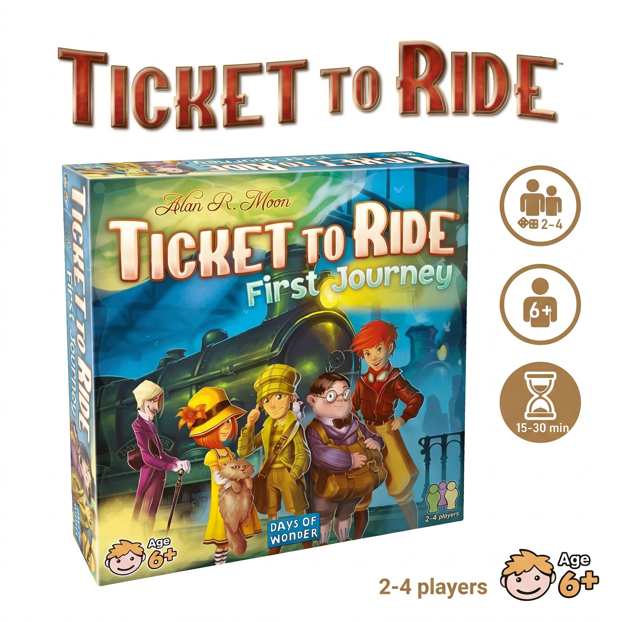 Настольная игра Ticket to Ride, стратегия для 2–5 игроков, от 6 лет, Кастомизированная Версия На Английском Языке