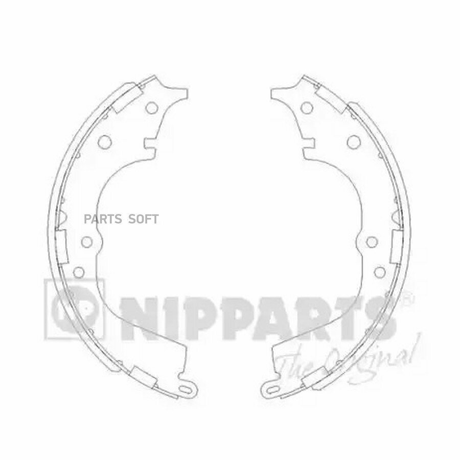 Комплект тормозных колодок от официального дистрибьютора, NIPPARTS, артикул J3502065