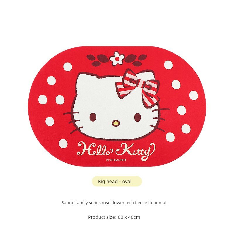 Коврик для пола Miniso Sanrio Hello Kitty Tech из велюра, коврик для входной двери Cinnamoroll, коврик для ванной