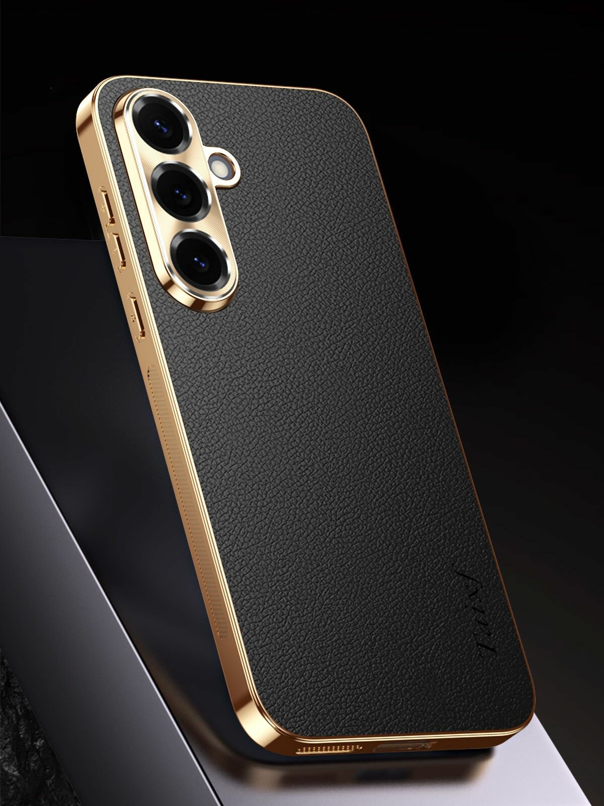 Роскошная кожа чехол для Samsung Galaxy S25 FE , c металлической защитой для камеры