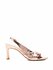 Босоножки DELCARLO Metallic-effect slingback sandals, размер 38, pink
