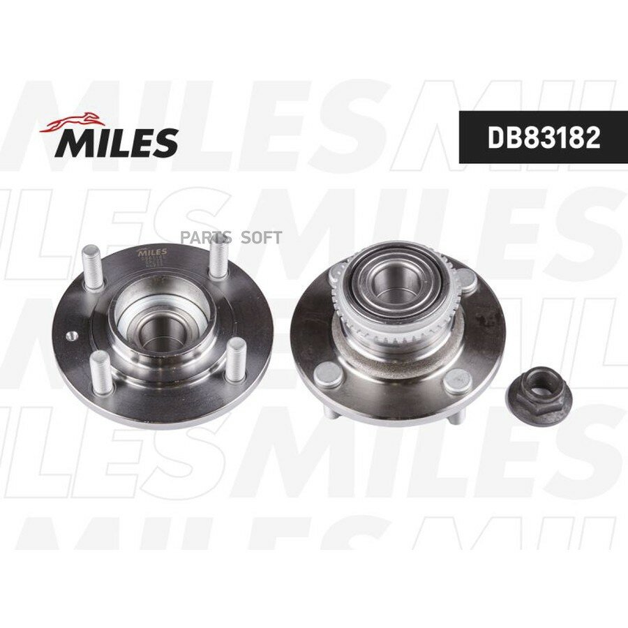 MILES DB83182 Ступица колеса с подшипником задняя (4*114.3/d=30)+ABS MITSUBISHI CARISMA/COLT/LANCER 92-06. ()